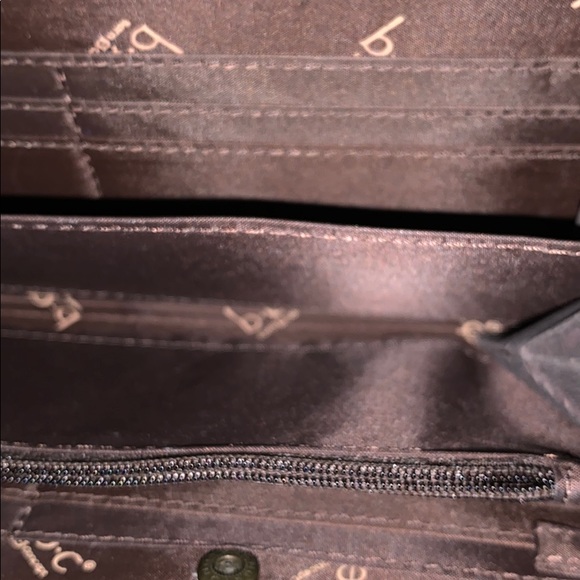 b.o.c. | Bags | Boc White And Brown Leather Wristlet Wallet | Poshmark